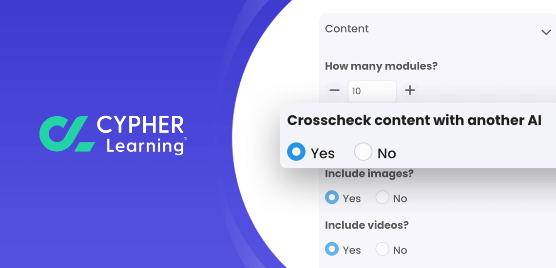 CYPHER Learning introduces AI Crosscheck - LMS accuracy tool